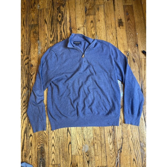 Brooks Brothers | Sweaters | Brooks Brothers Blue Large 4 Zip Mens ...